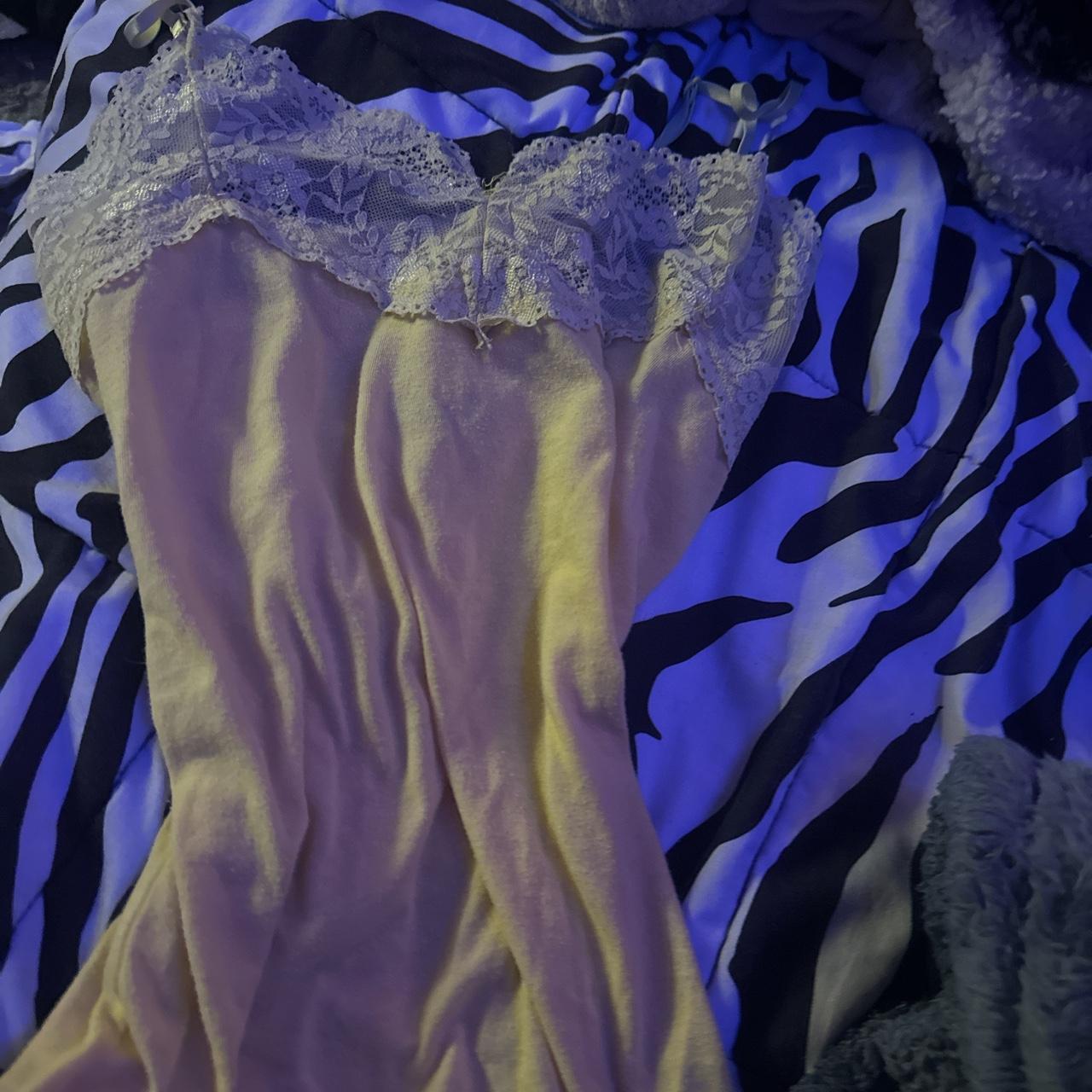 small laced yellow tank tiny hole shown in 4th pic - Depop