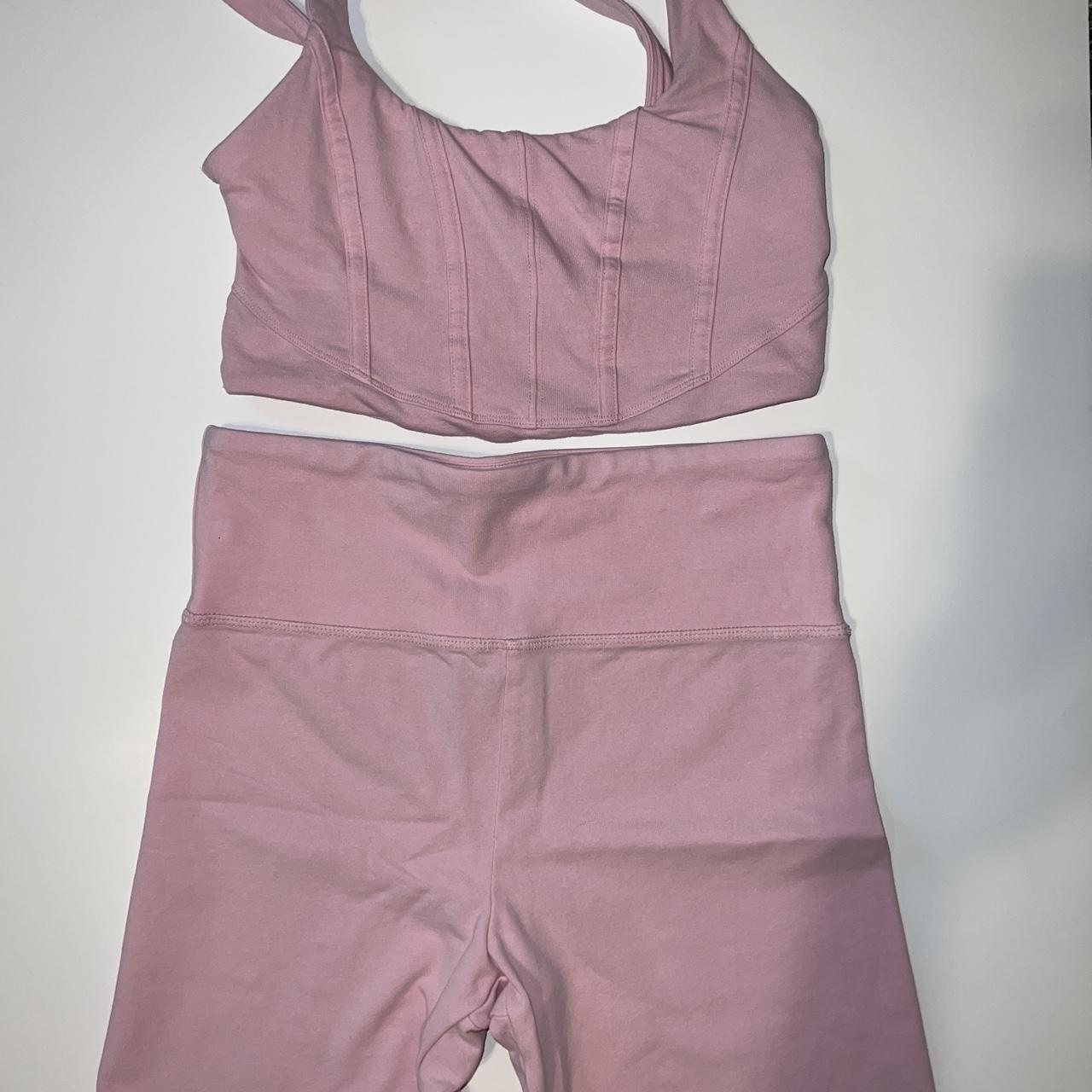 Light pink workout set never worn! - Depop