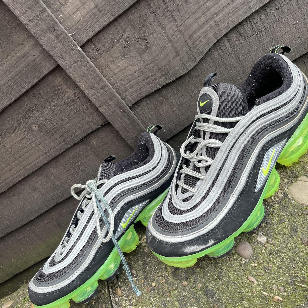 Size 7.5- Nike Air VaporMax 97 Neon, Volt 2018 Been... - Depop