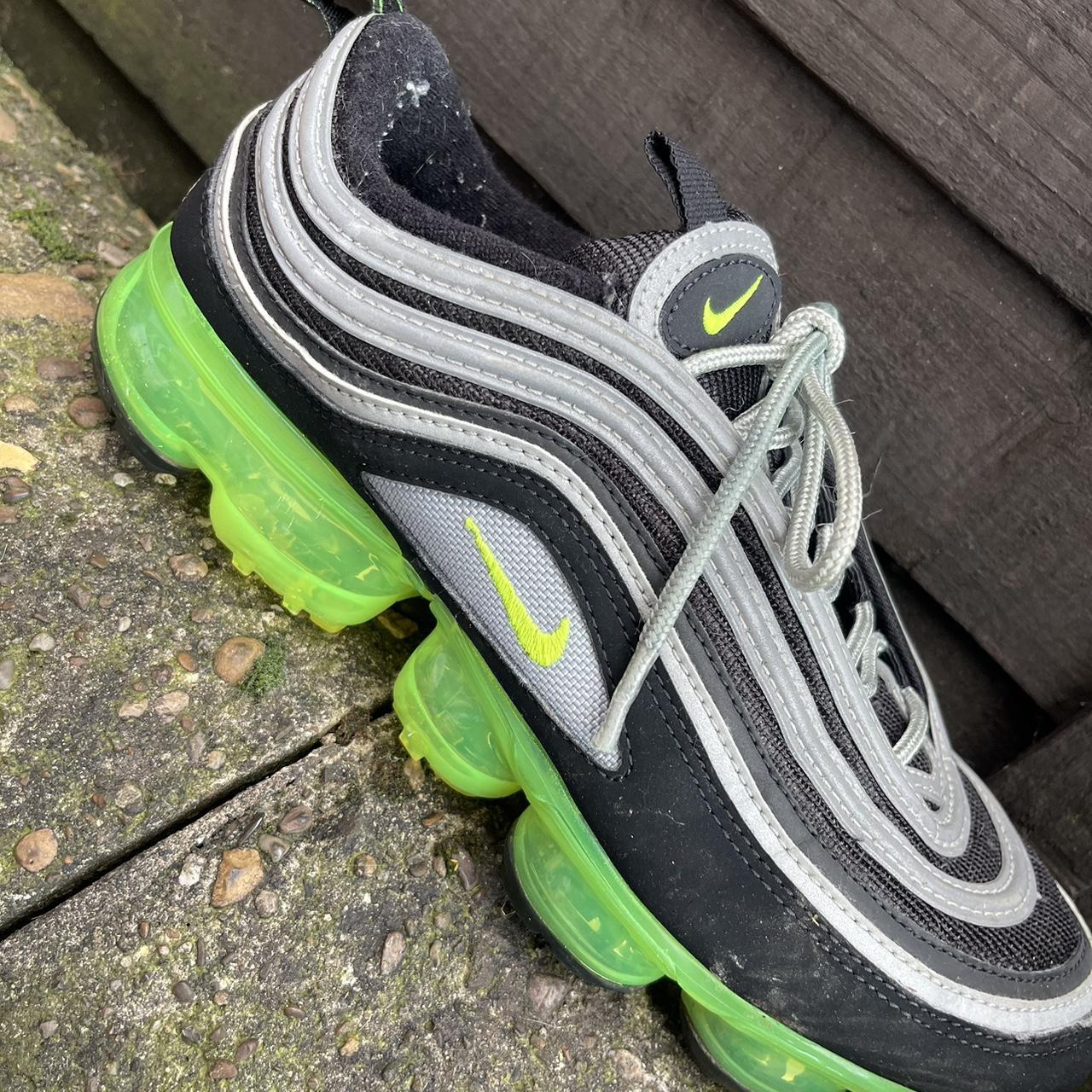 Size 7.5- Nike Air VaporMax 97 Neon, Volt 2018 Been... - Depop