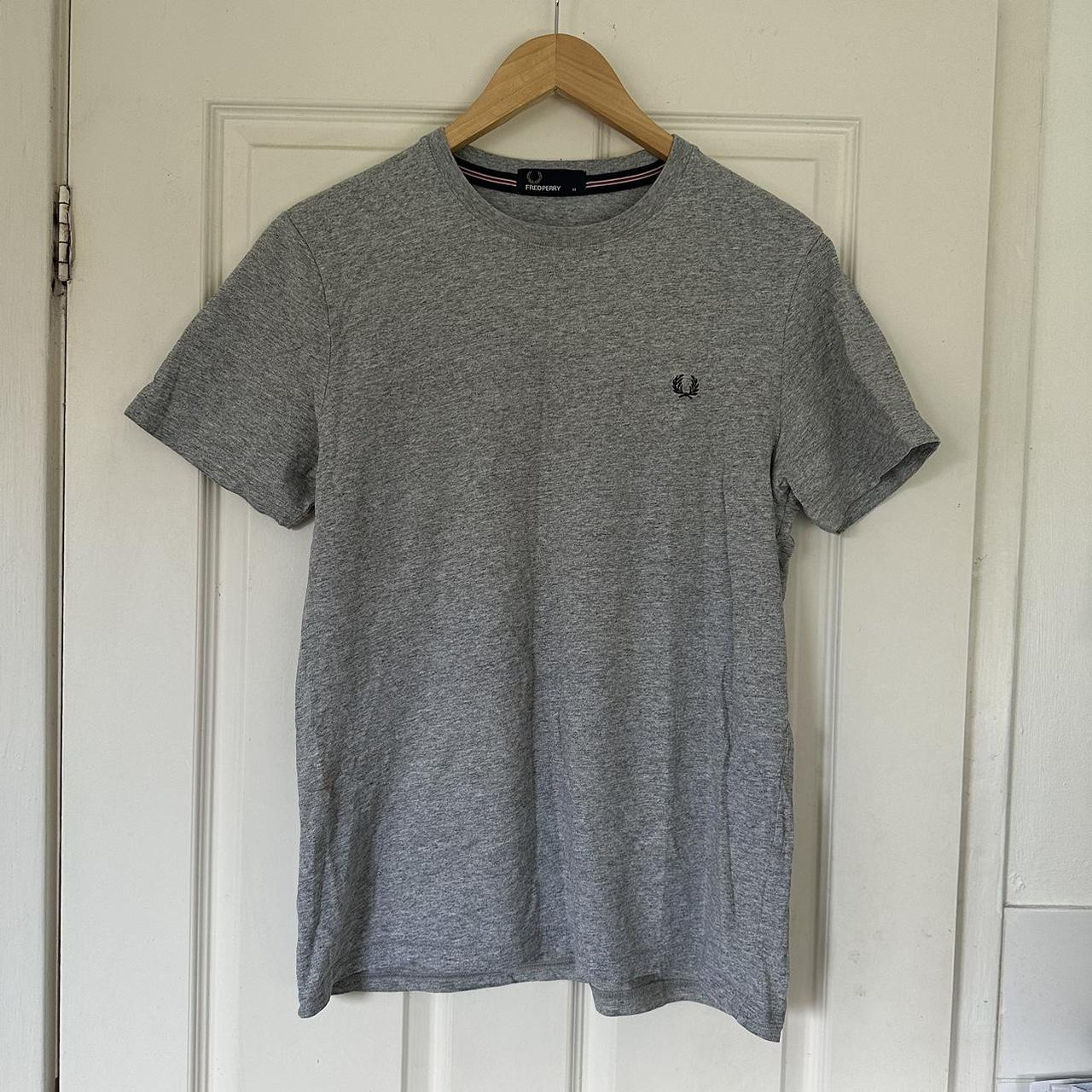 Fred Perry grey t shirt, used but in good condition.... - Depop