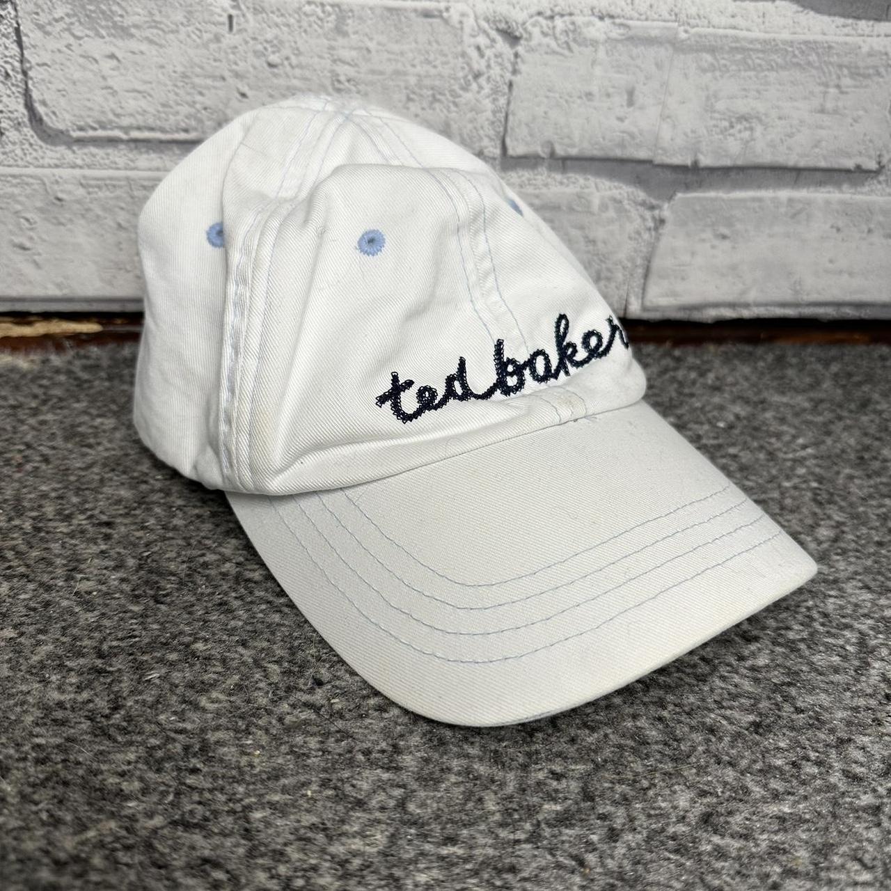 Ted baker white adjustable cap hat, used condition... - Depop