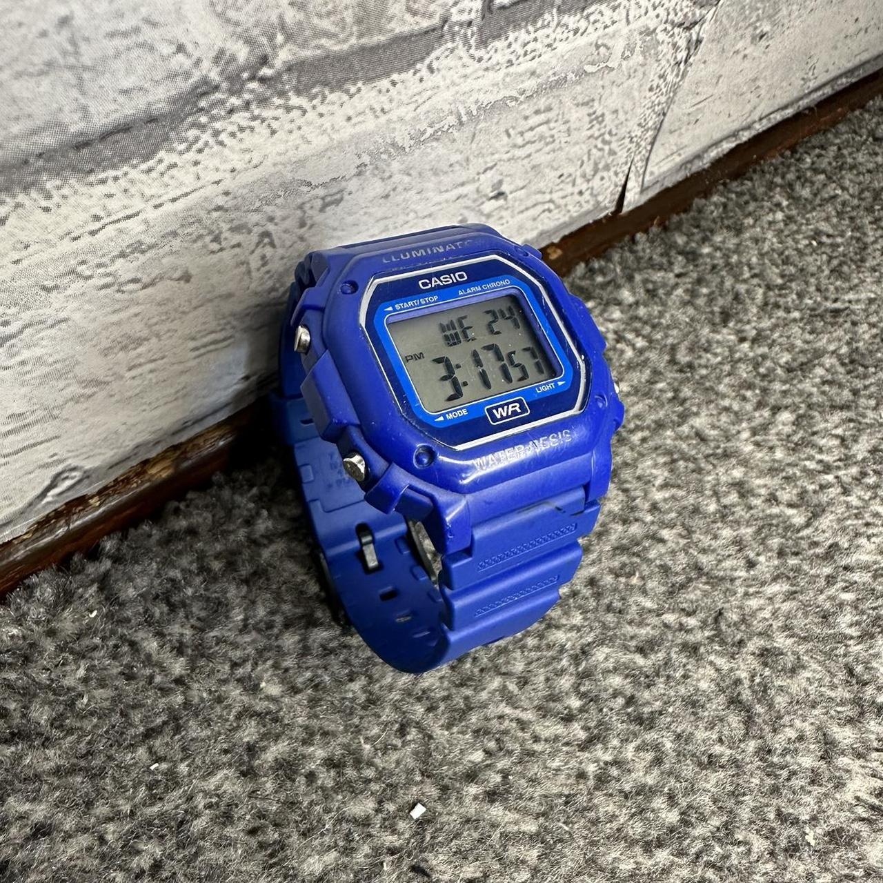 Vintage Casio illuminator blue digital watch. The... - Depop