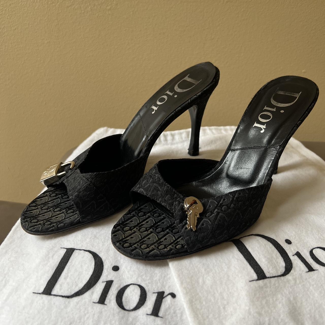 Vintage Dior Signature Monogram canvas with silver... - Depop