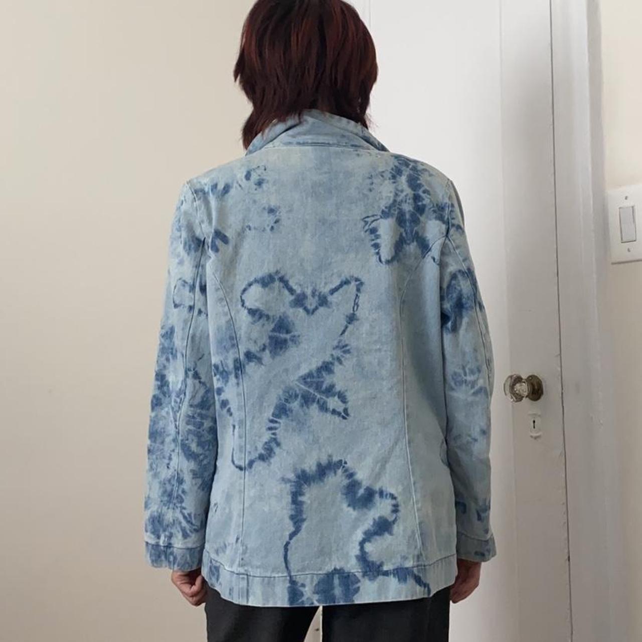 Doodle Jean Blazer Hand drawn/bleached... - Depop