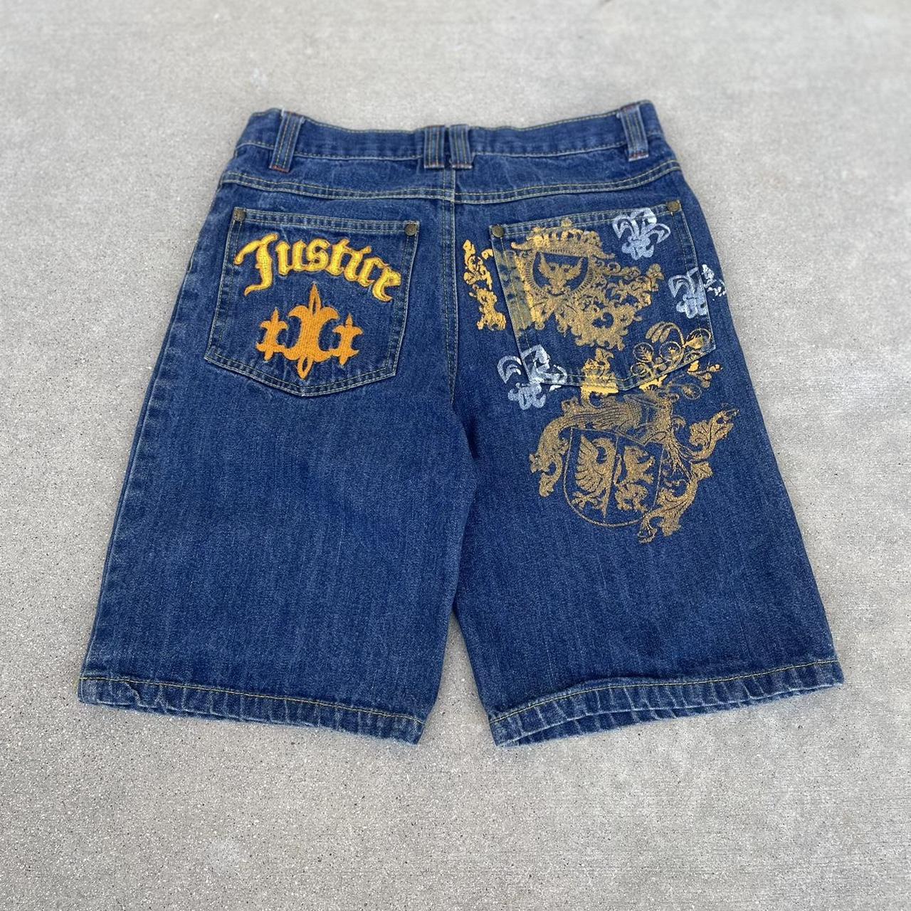 Y2K Embroidered Jorts Size Kids 12/14 Urban Extreme... - Depop