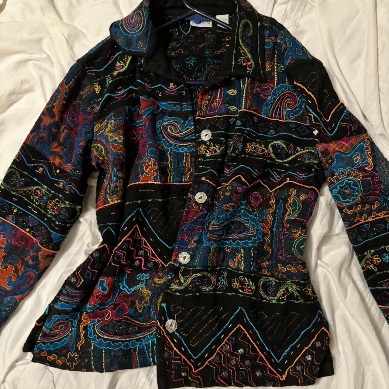 Whimsical Multi Color Women’s Jacket - Depop