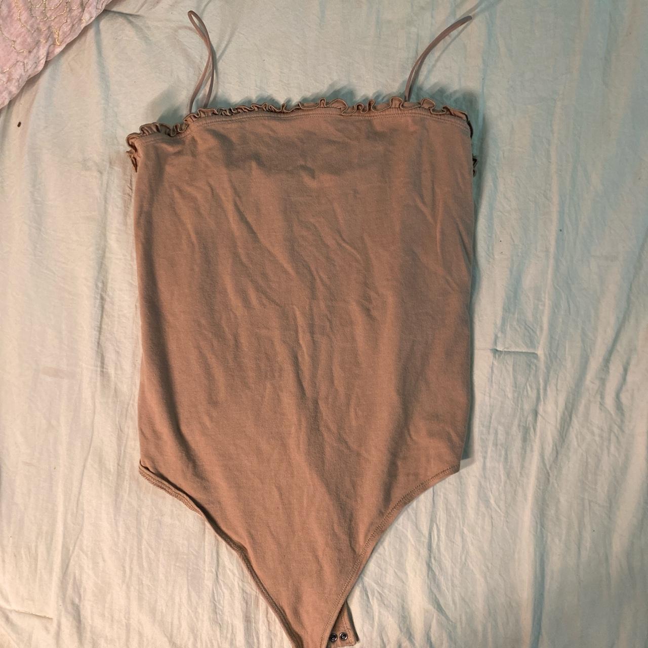 Abercrombie & Fitch light brown bodysuit... - Depop