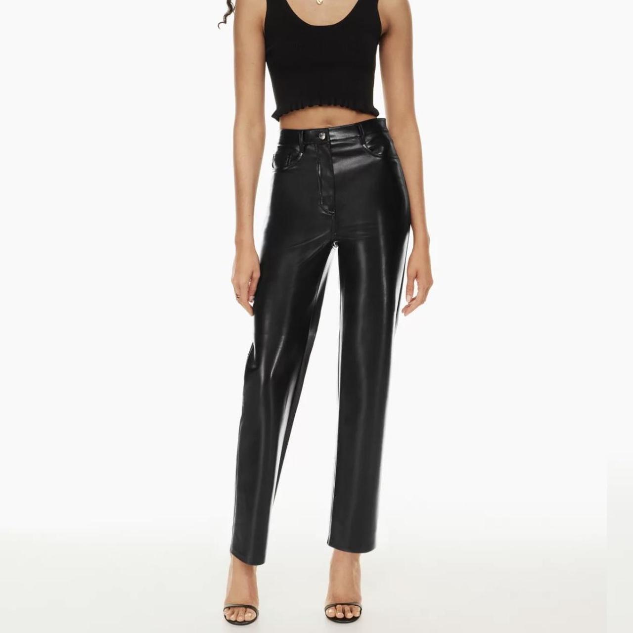 Melina pants black leather by Wilfred from Aritzia. Depop