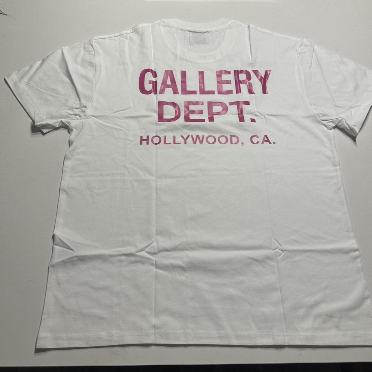 Gallery dept t shirt size xl new white with pink... - Depop