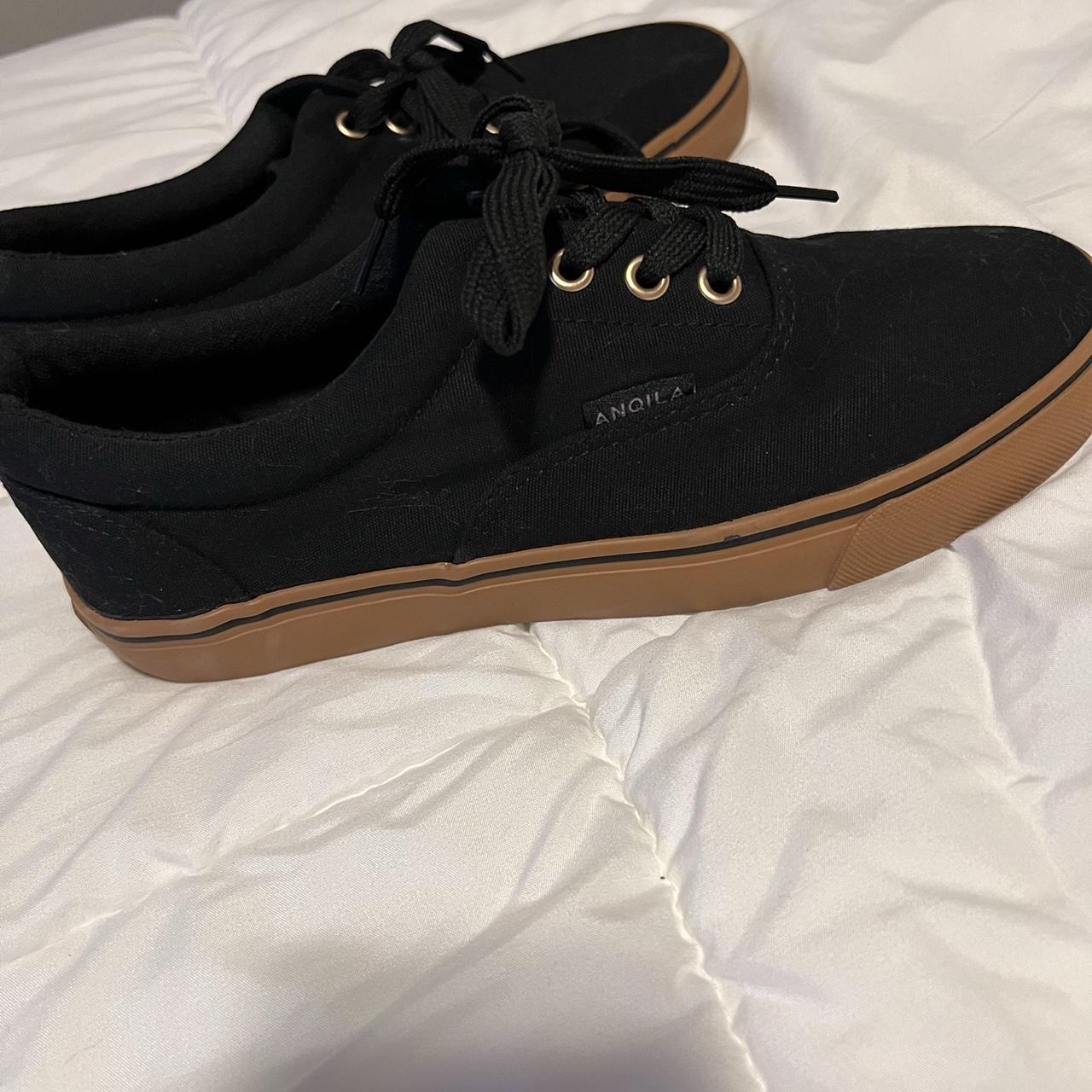 Black Anqila shoes with gum soles. Worn once. - Depop