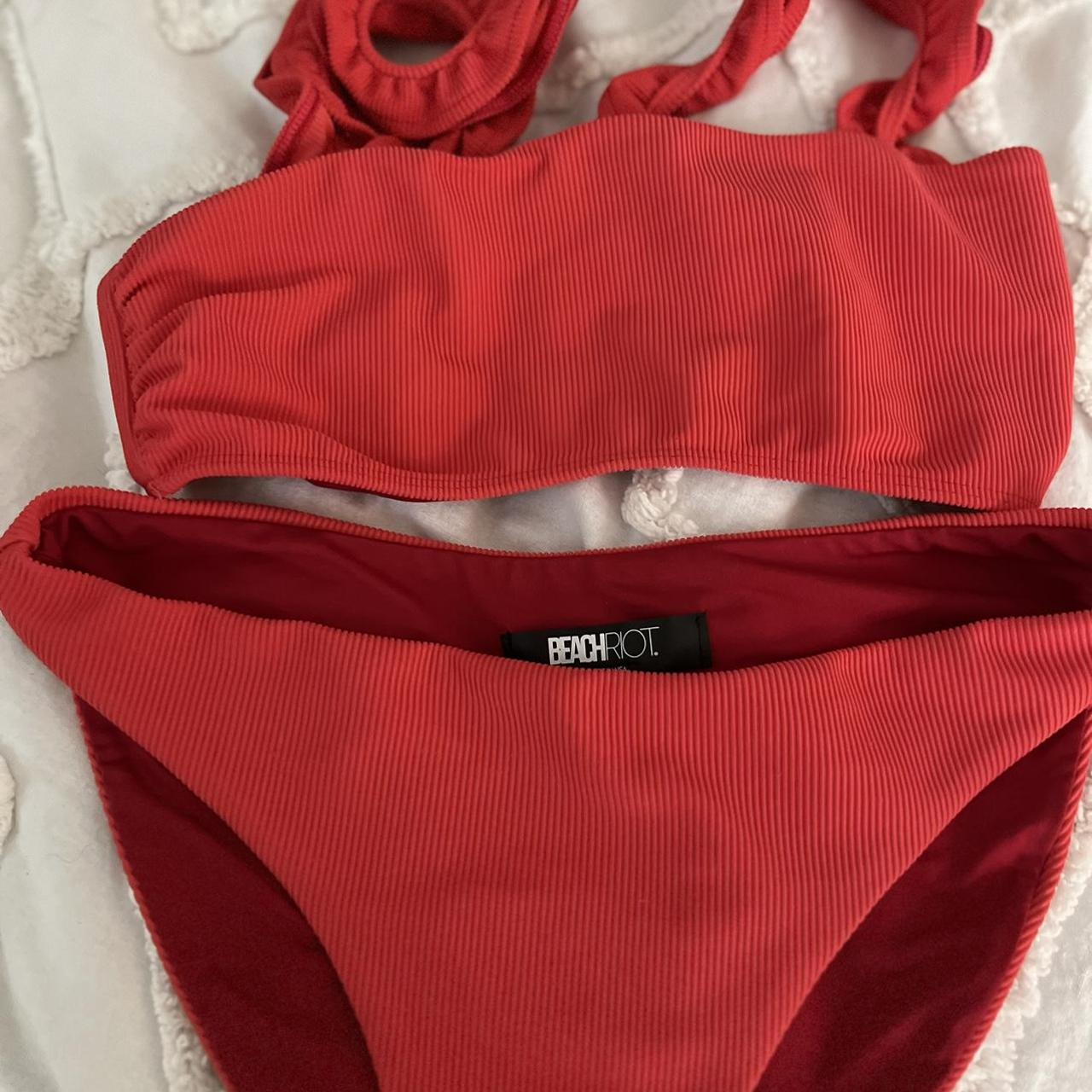 red swimsuit from beach riot #redswimsuit... - Depop