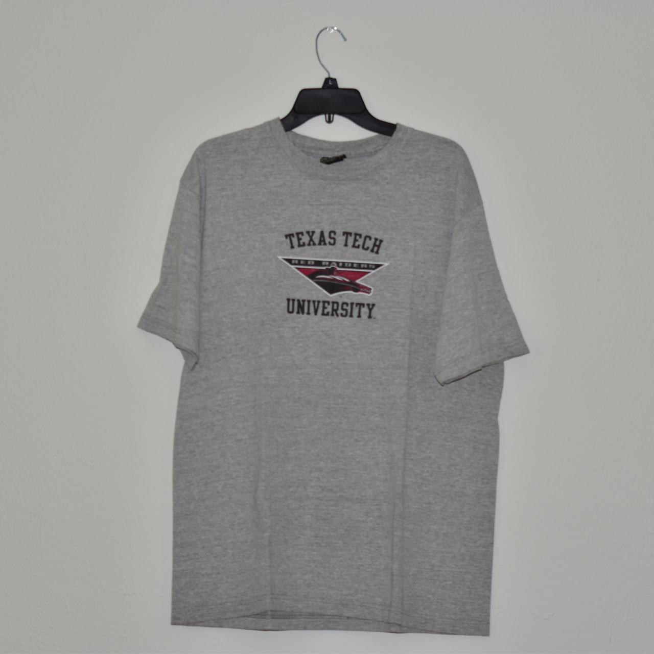 Grey Texas Tech T-Shirt - Size Large; Fits like... - Depop
