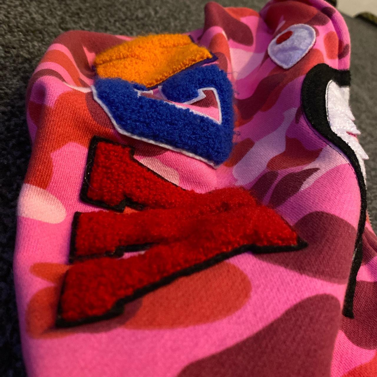 bape hoodie original pink size 2XL - Depop