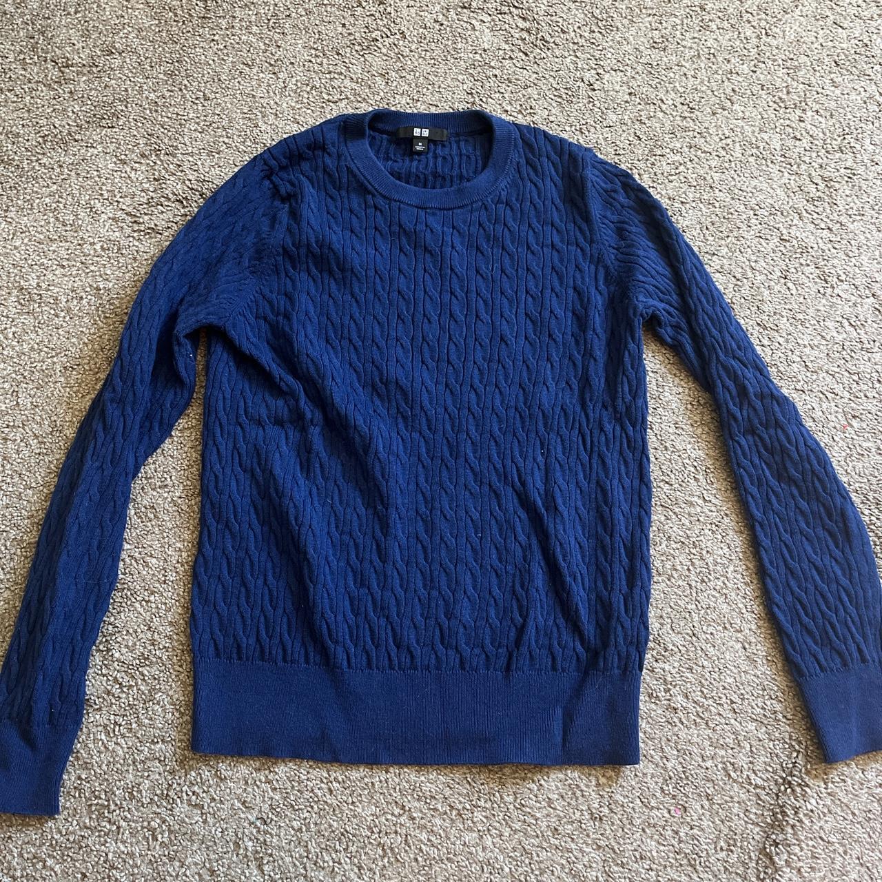 navy blue sweater💙 size medium thrifted #sweater - Depop