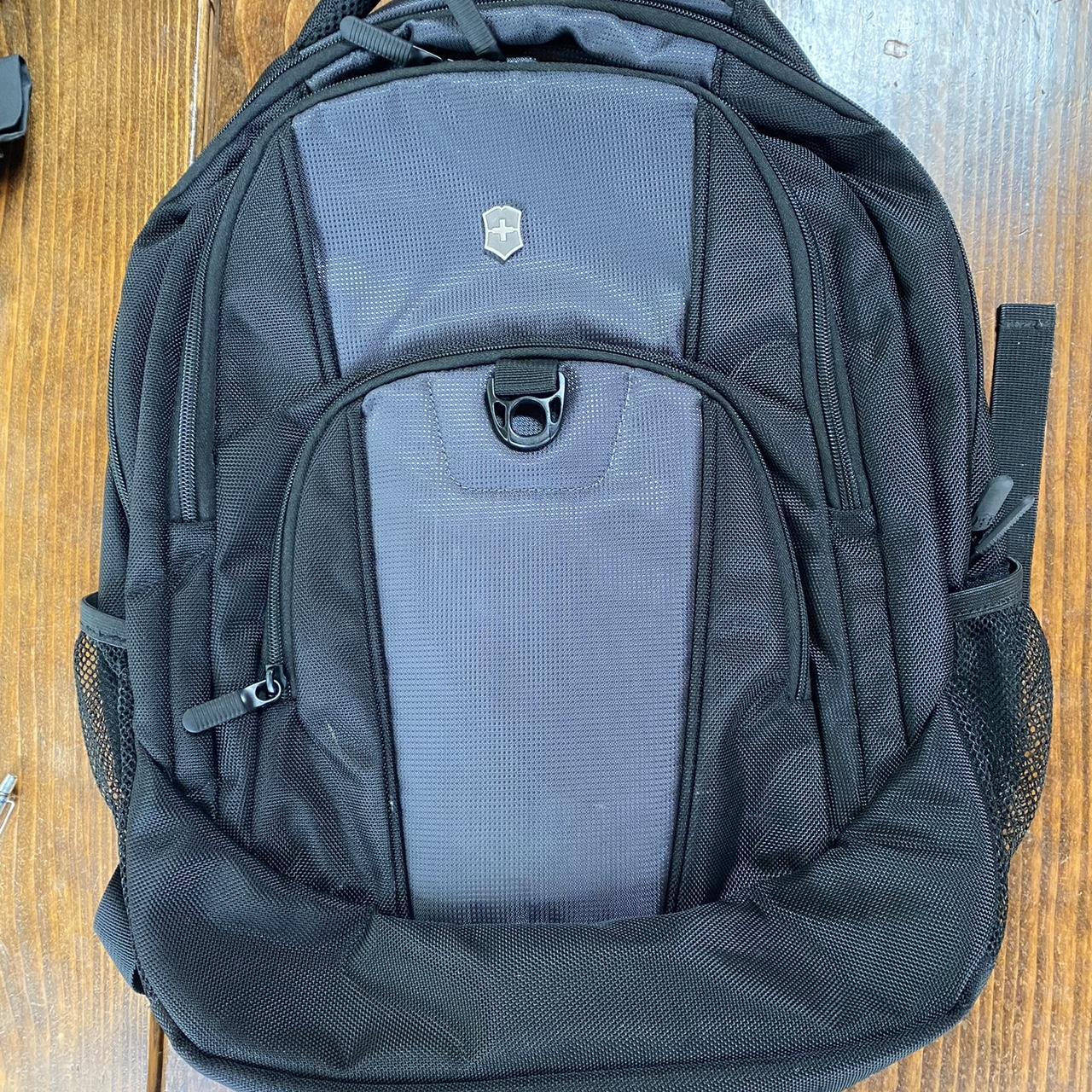 Victorinox Laptop Backpack - Black/Gray - Depop