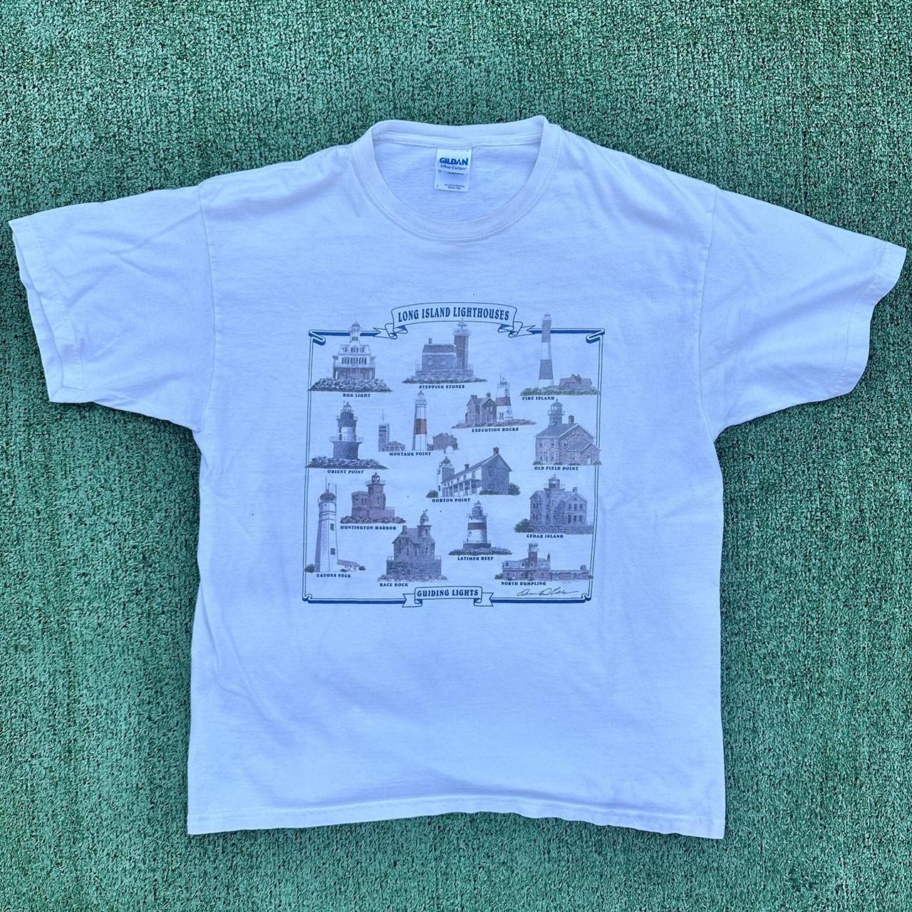 gildan - long island lighthouses lighthouse graphic... - Depop