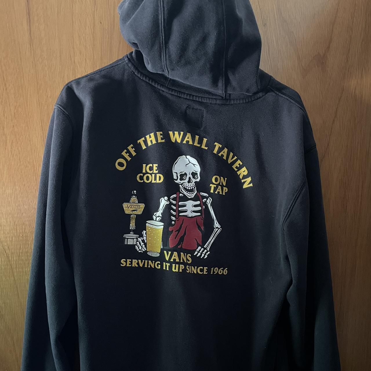 Large Vans skull beer skeleton hoodie. In very good... - Depop