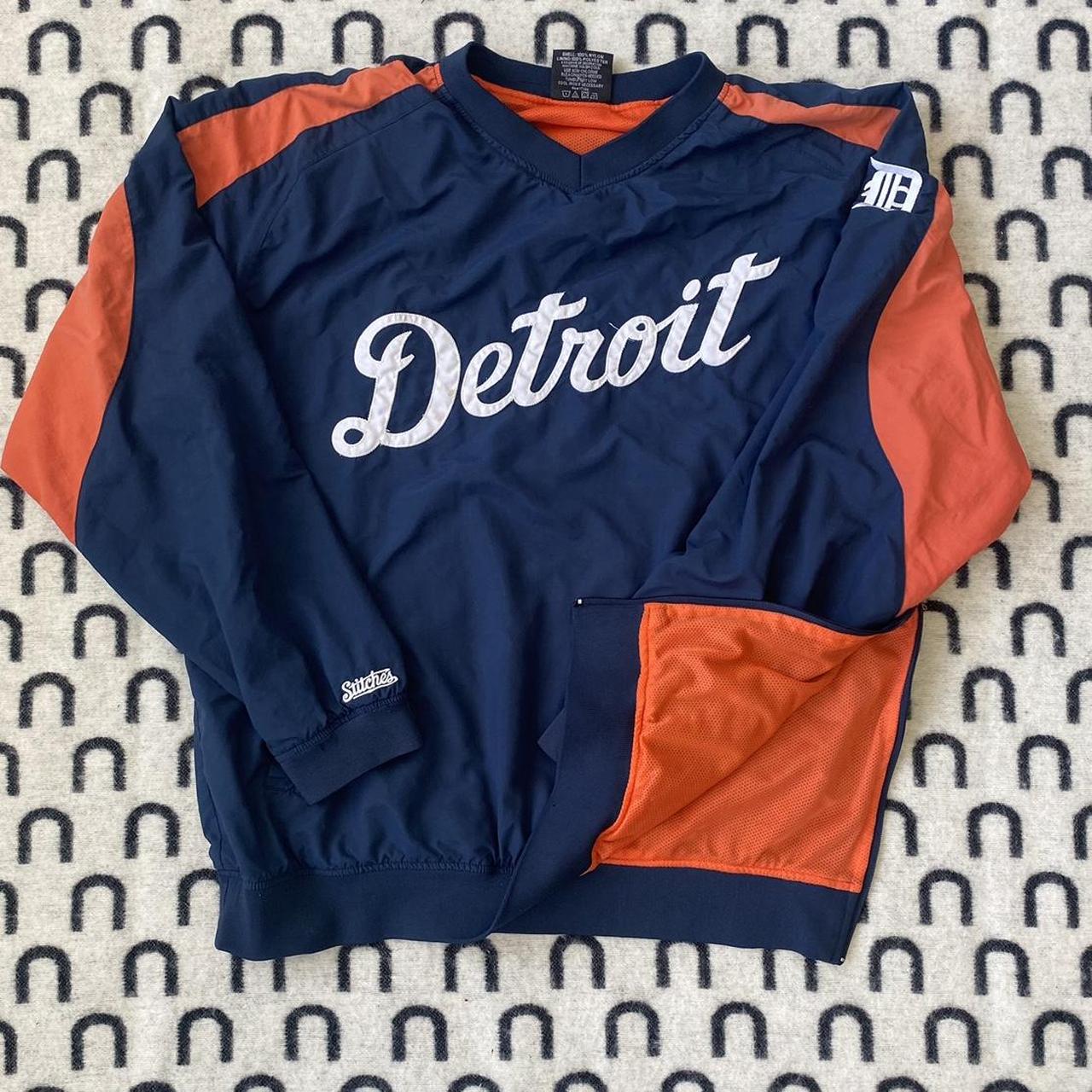 Vintage Detroit Tigers pullover very cool has a... - Depop