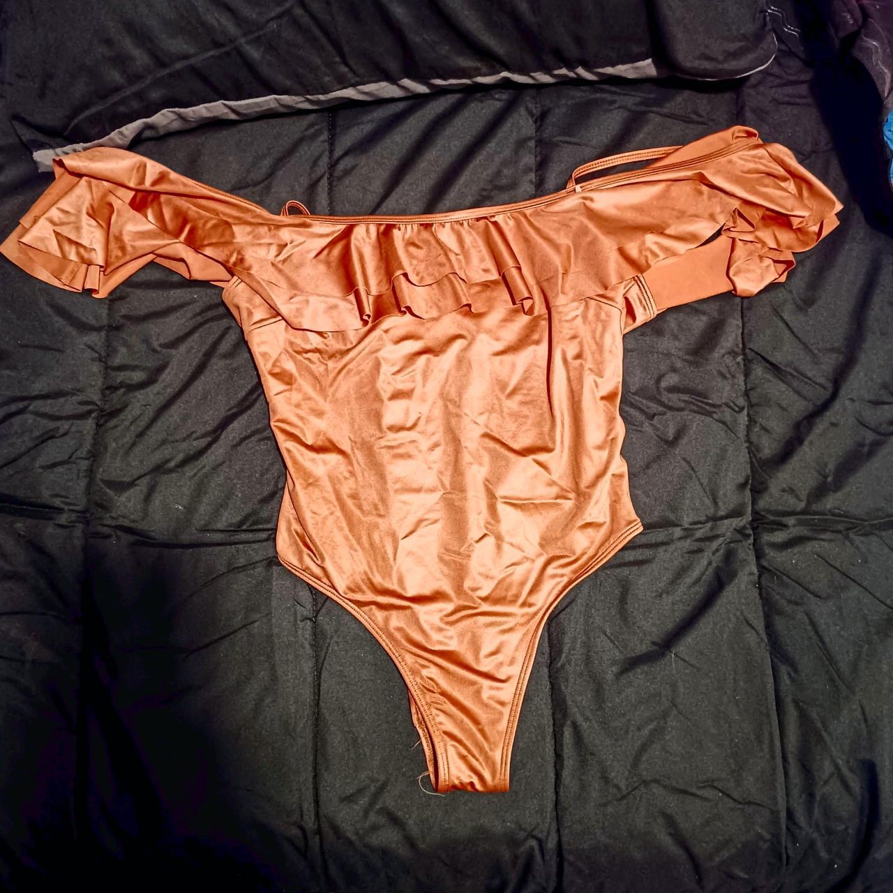 Asos Ruffled One Piece Swimsuit Bodysuit Size Depop