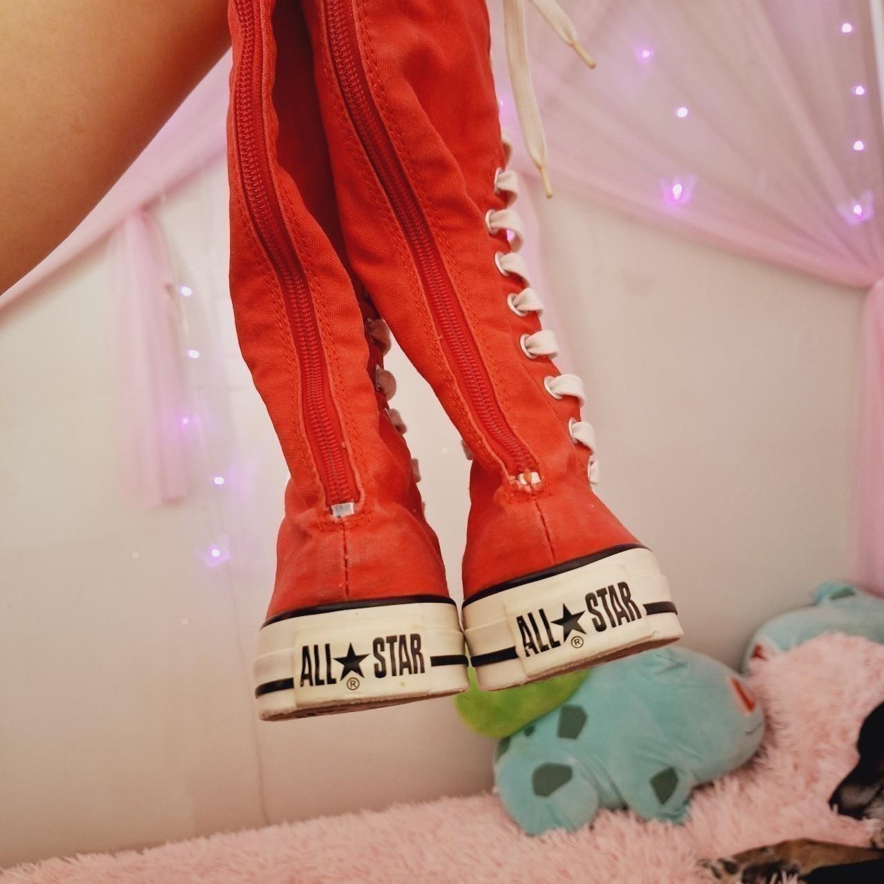 Super RARE Vintage Red Converse Size: 6 Original... | Depop