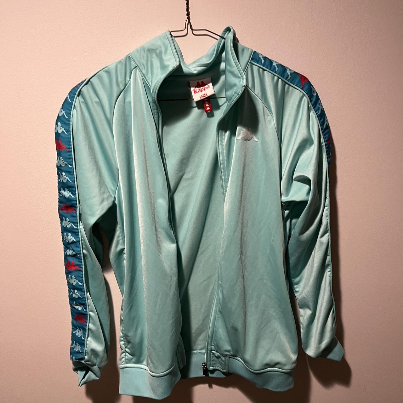 Blue Kappa Full Zip Jacket - Depop