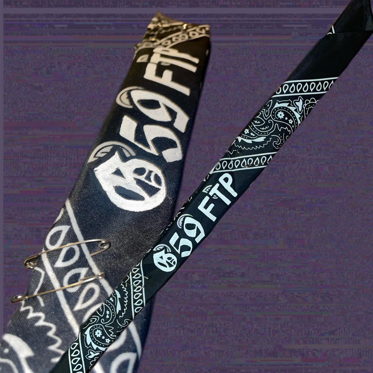 Black and white g59 FTP bandana #g59 #ftp #grey59... - Depop