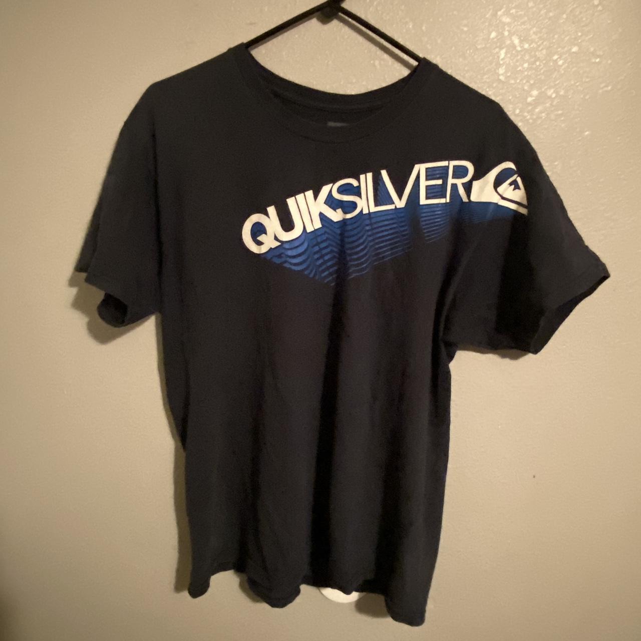 quicksilver navy blue t shirt worn offers 6-10... - Depop