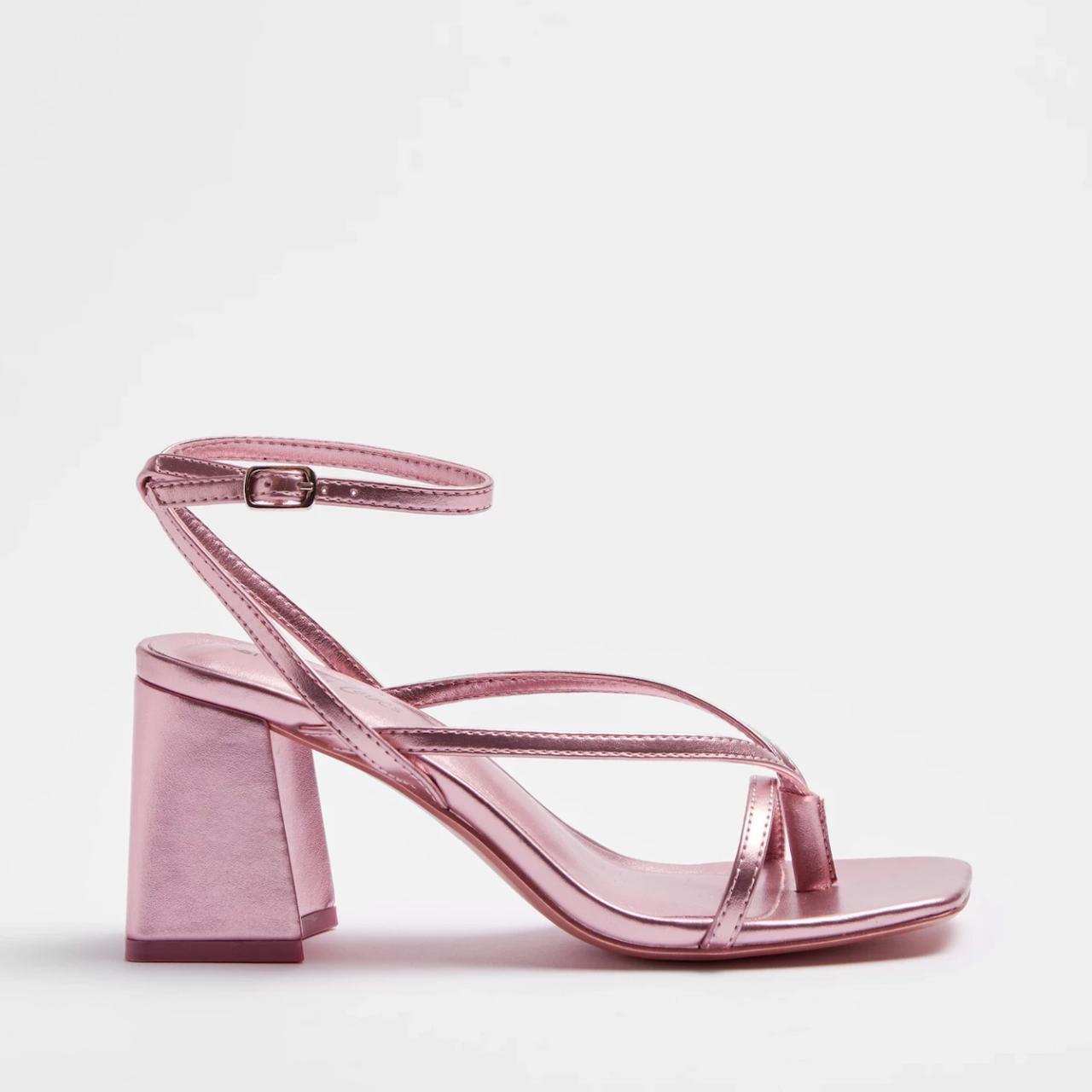 size 8 lily loves pink metallic heels. such a cute... - Depop