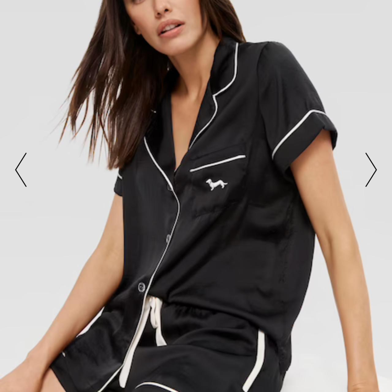 Peter Alexander BNWT black chic satin pj set - Depop