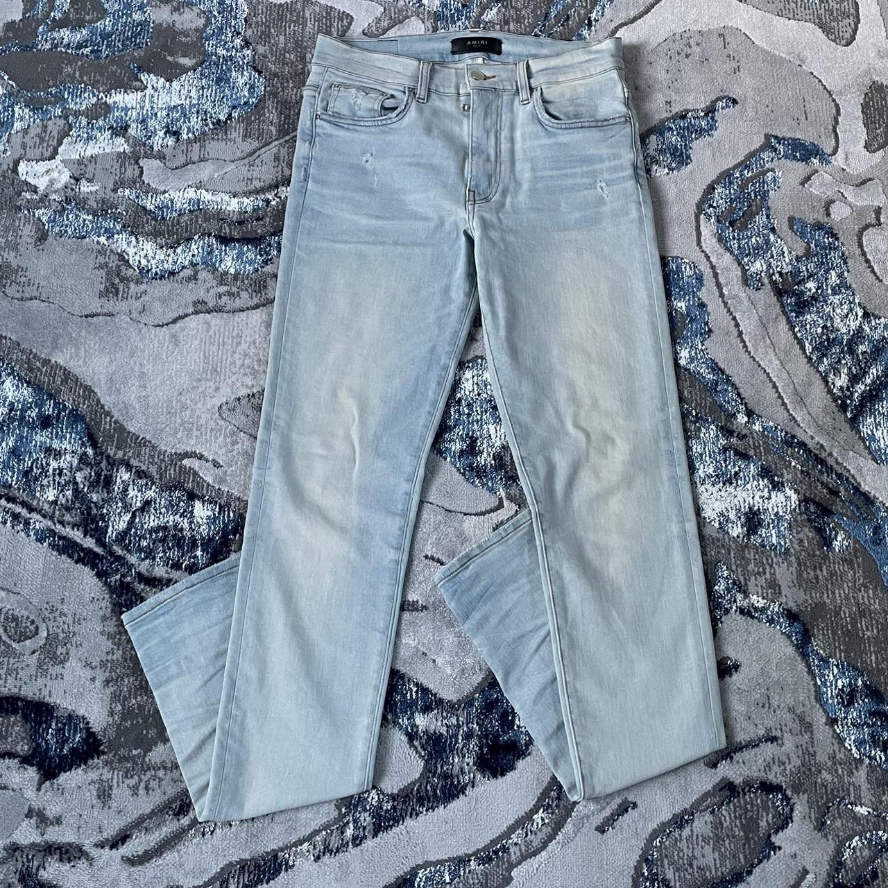 Amiri Denim jeans light blue - size 31 100%... - Depop