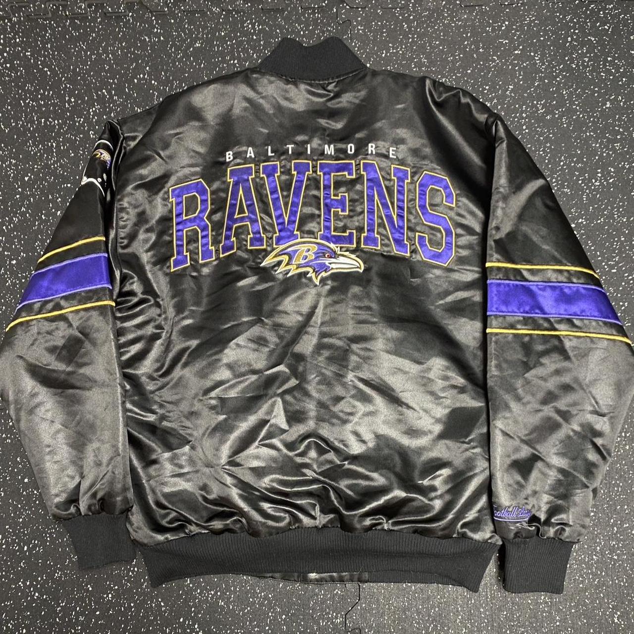 Vintage Ravens Button-up Varsity Jacket Size... - Depop