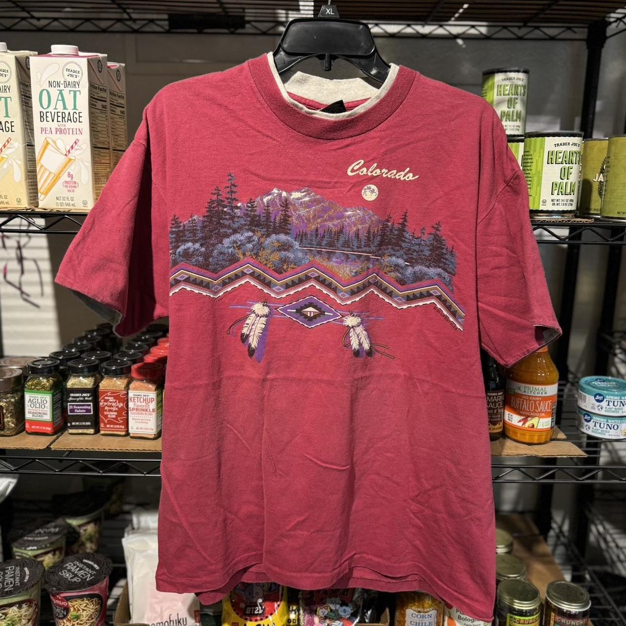 1993 Vintage Native Indian Colorado Mountains Shirt - Depop