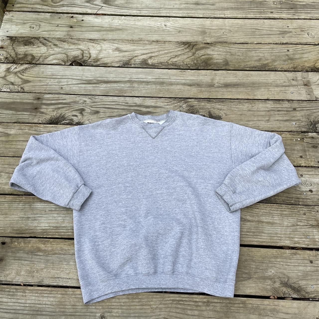 Vintage Blank Grey crewneck, size large Great... - Depop