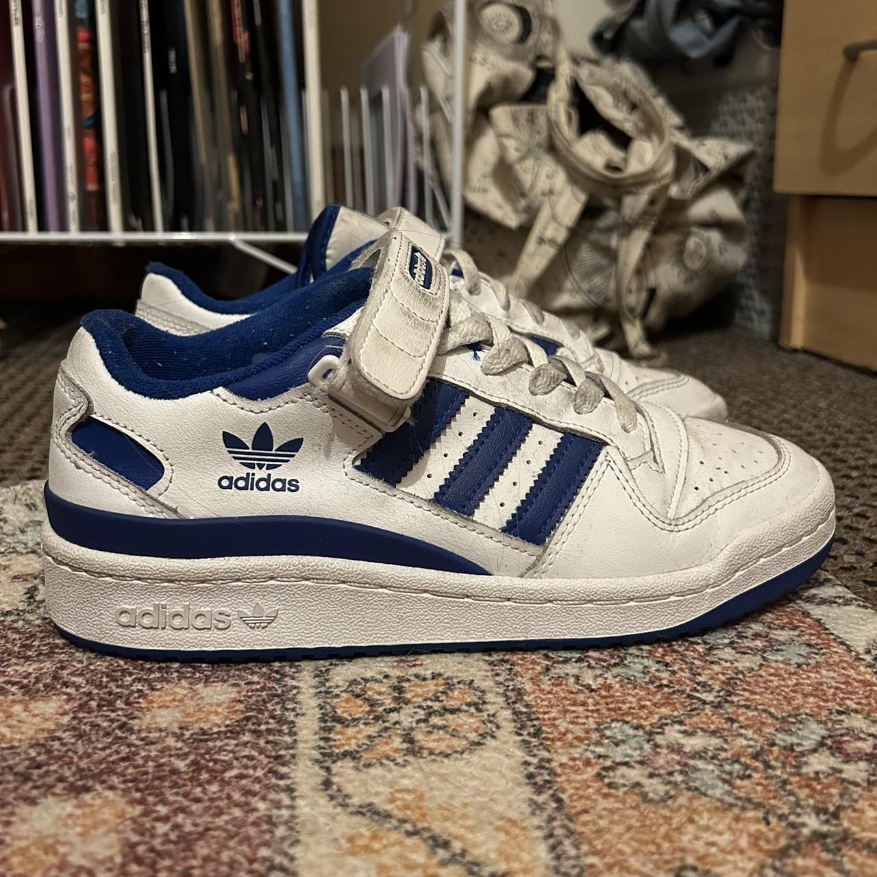 Adidas forum low blue Size: UK women’s 5 Worn a... - Depop