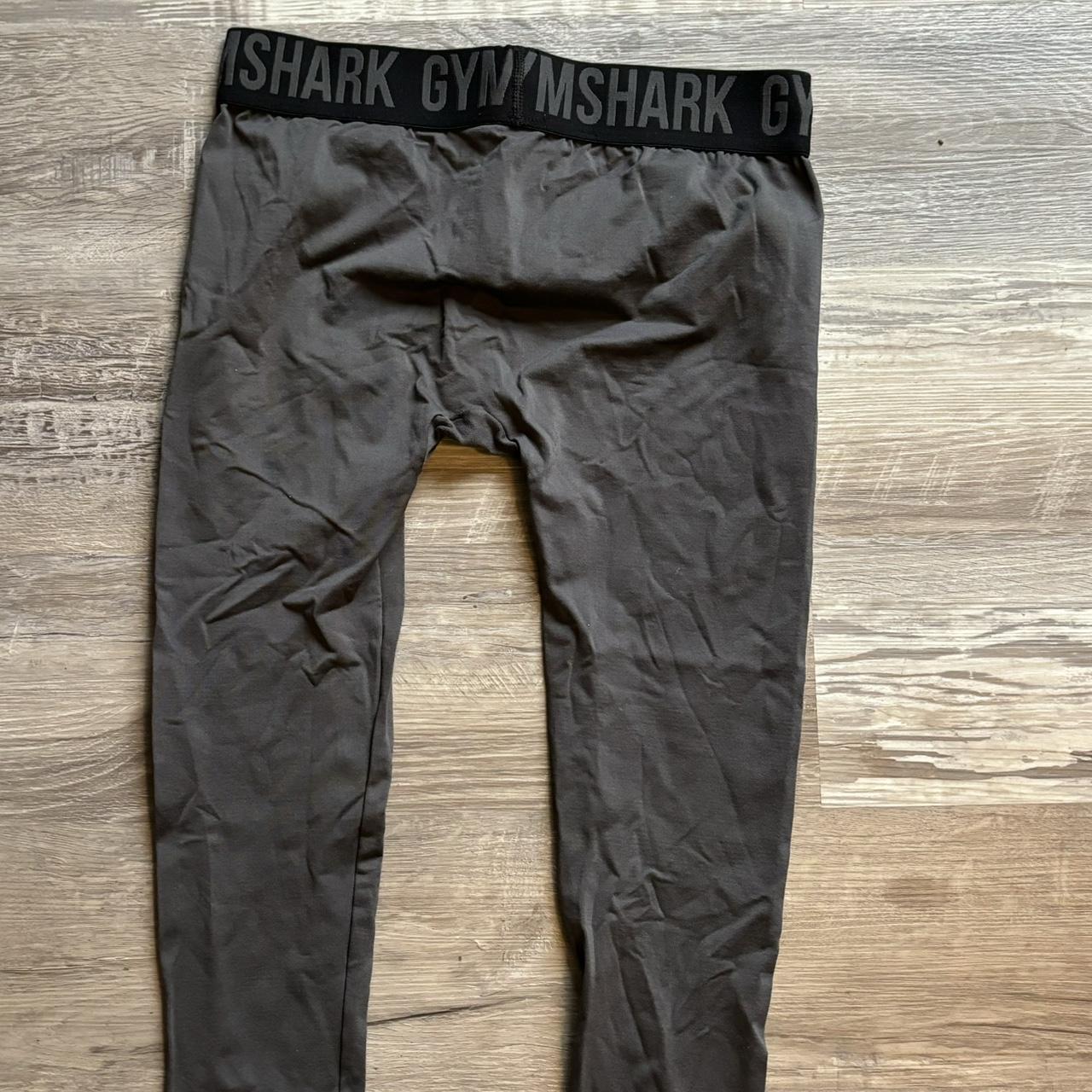 Gymshark cropped leggings Color: Dark Grey/black... - Depop