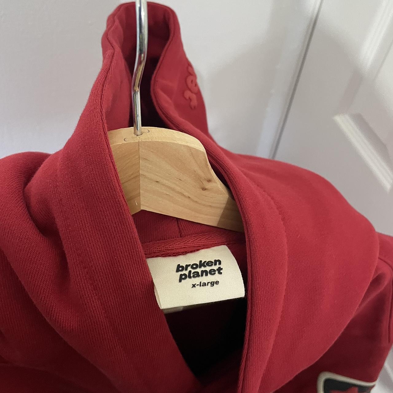 Broken Planet Brighter days are ahead Puff Print red... - Depop