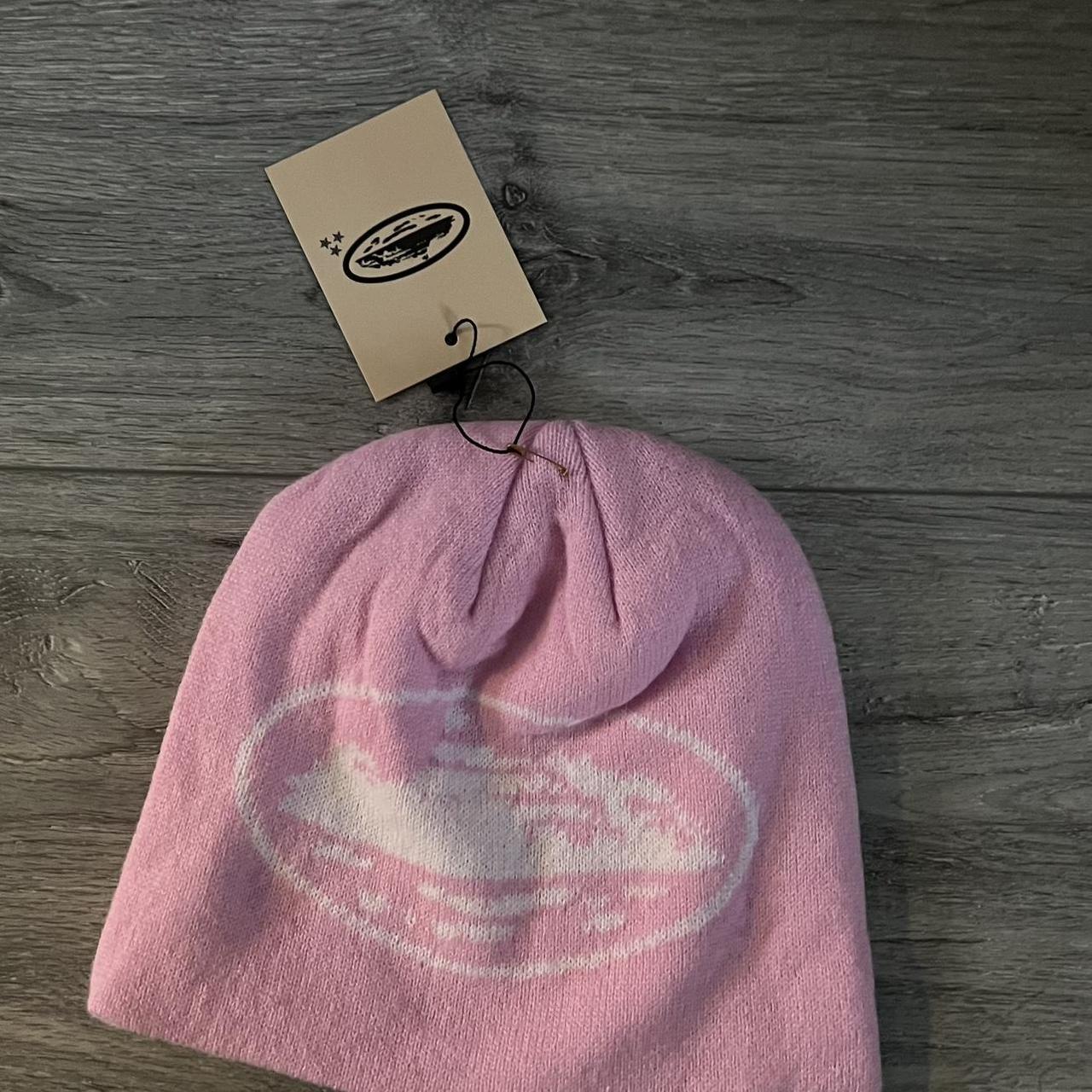CORTEIZ Skully Beanie 'Pink' - Cheap price, grab a... - Depop