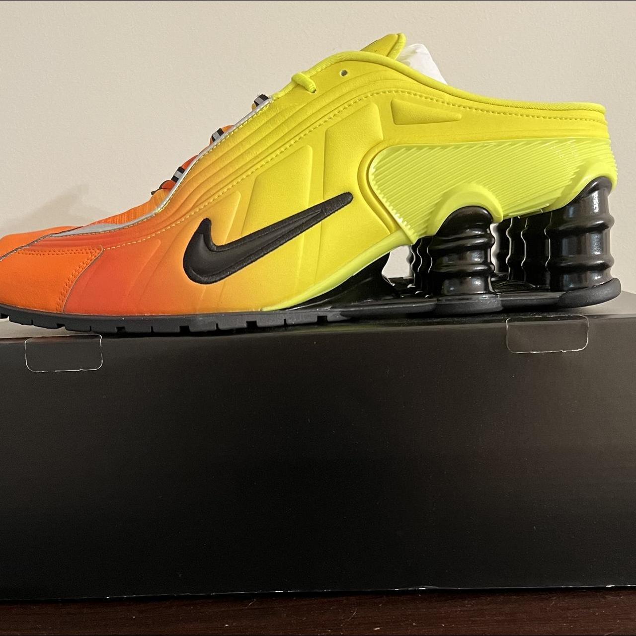 Nike Martine Rose x Shox MR4 mules Safety Orange... - Depop
