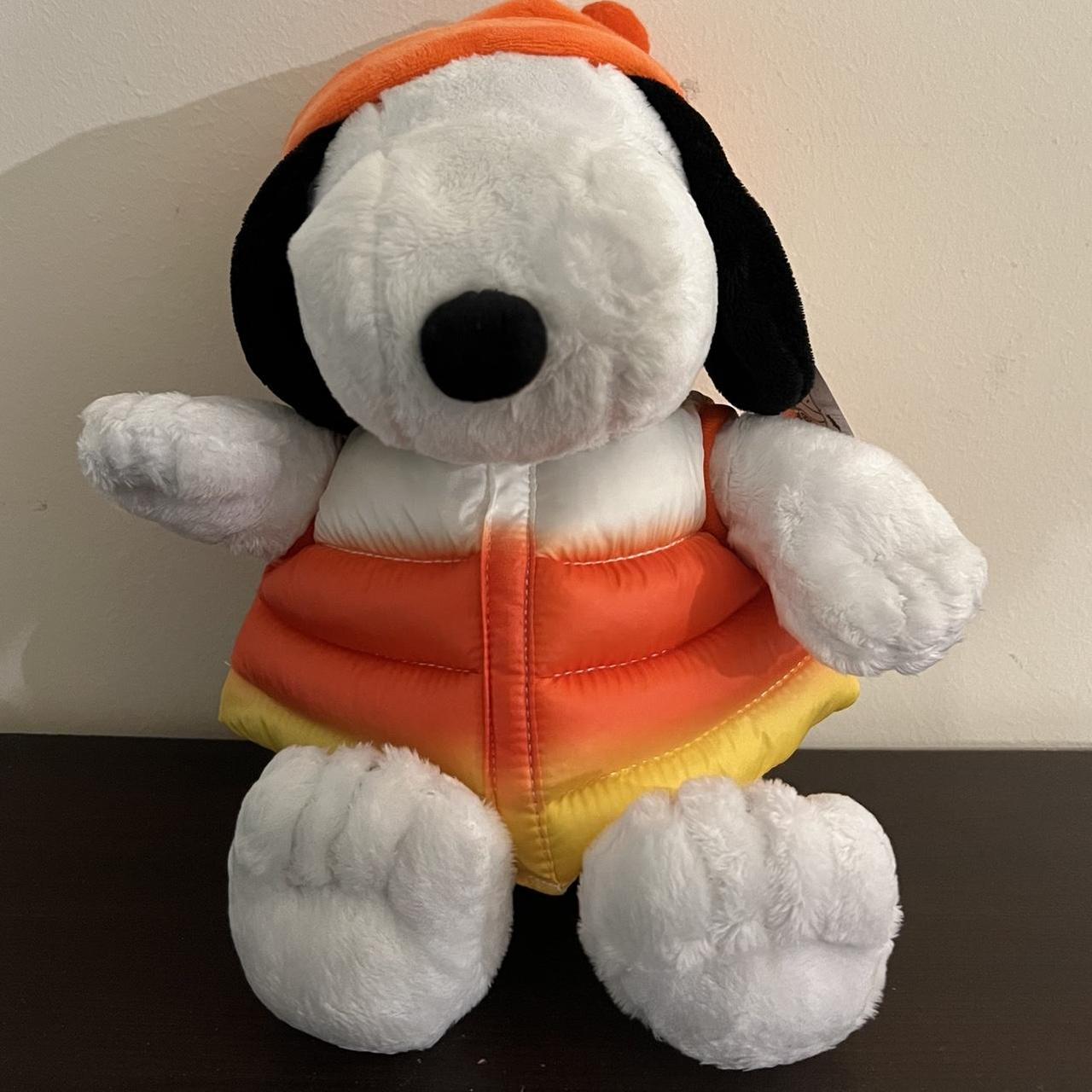Peanuts Snoopy Candy Corn Puffy Vest Plush, 10 in... - Depop
