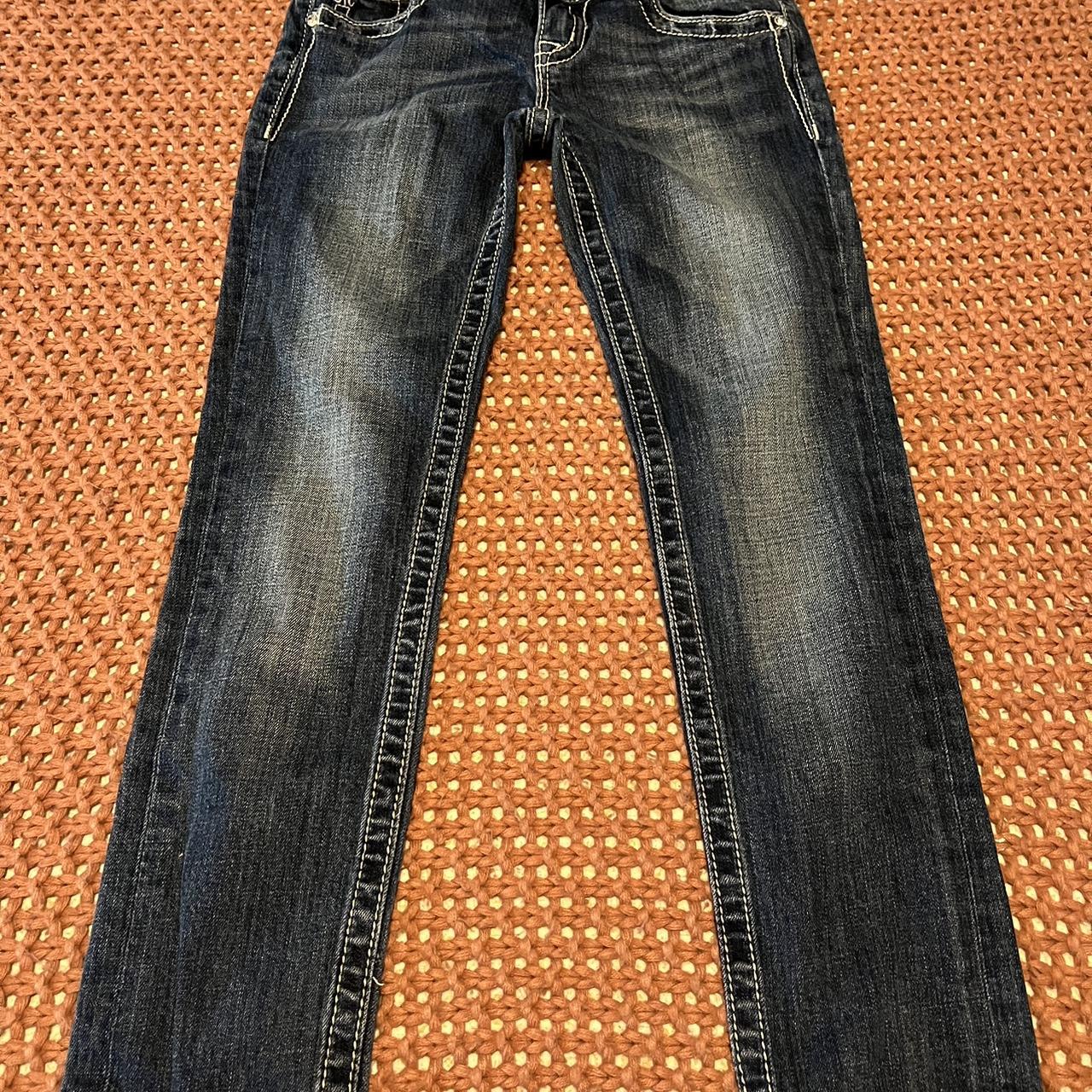 Size 26 Miss Me girls jeans. Length 34 1/2... - Depop