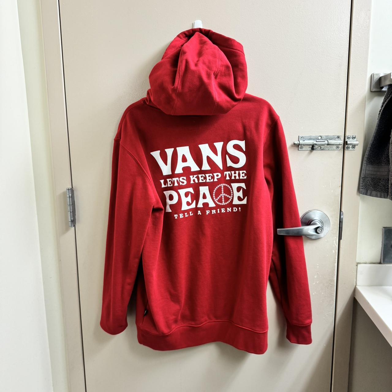 Red vans graphic hoodie Size S(fits M) $30 - Depop