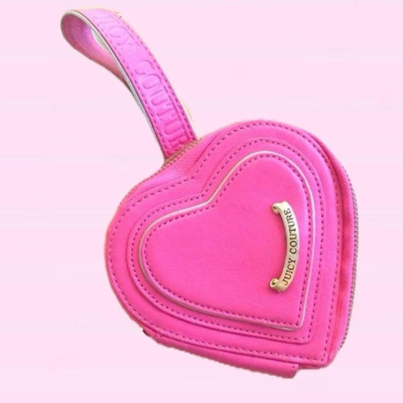 pink heart shaped juicy couture wallet... - Depop