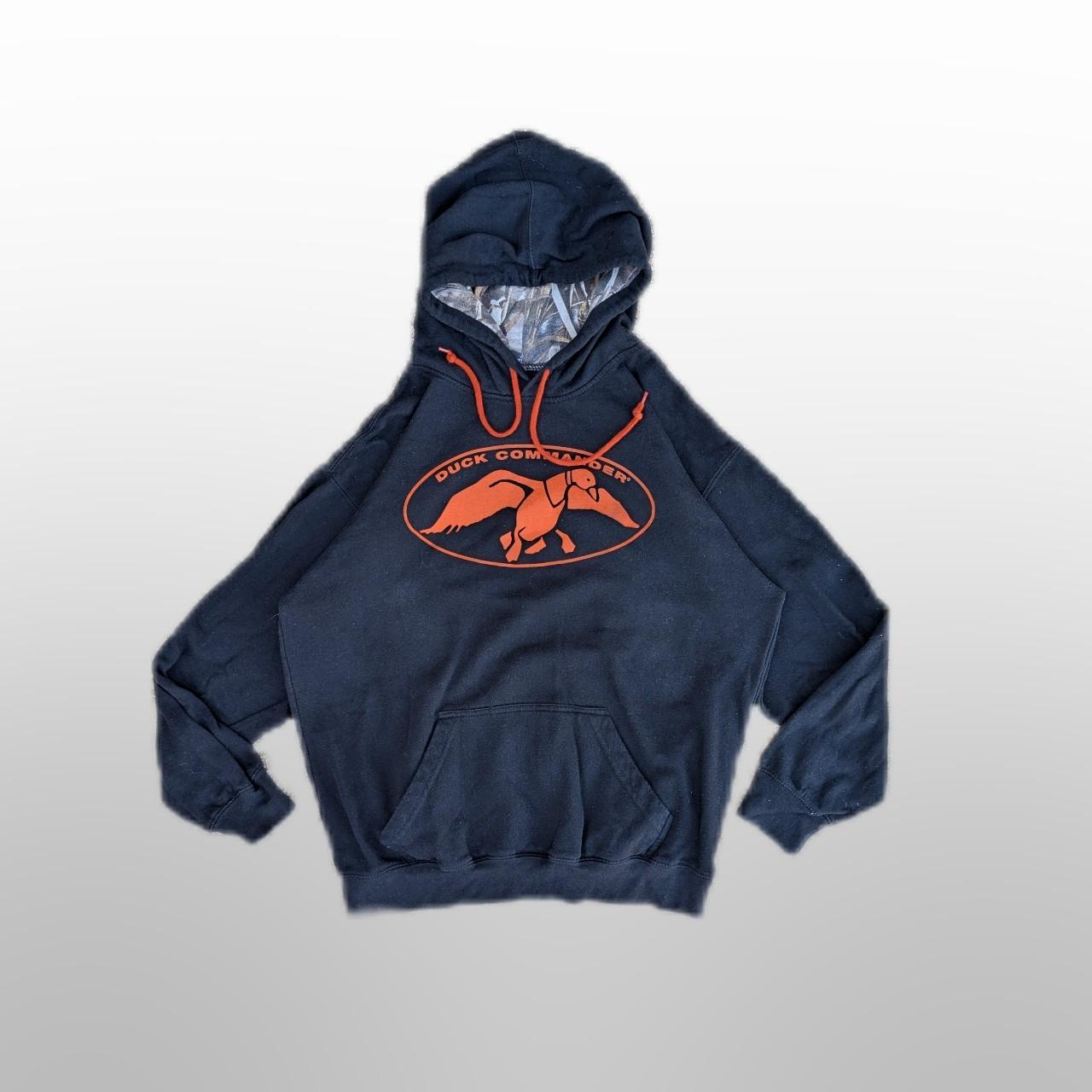 Vintage duck commander camo hunting hoodie Size... | Depop