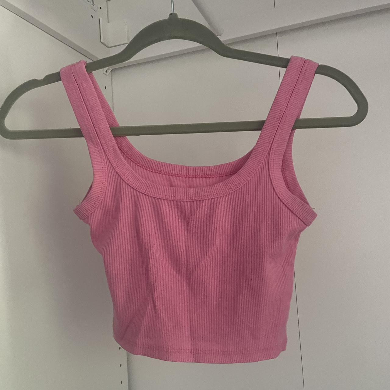 SHEIN PINK CROP TOP! #croptop #pink #tanktop - Depop
