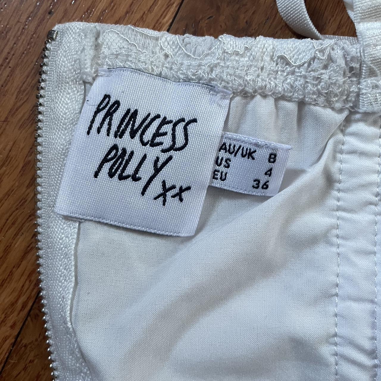 White princess poly lace corset top size... - Depop