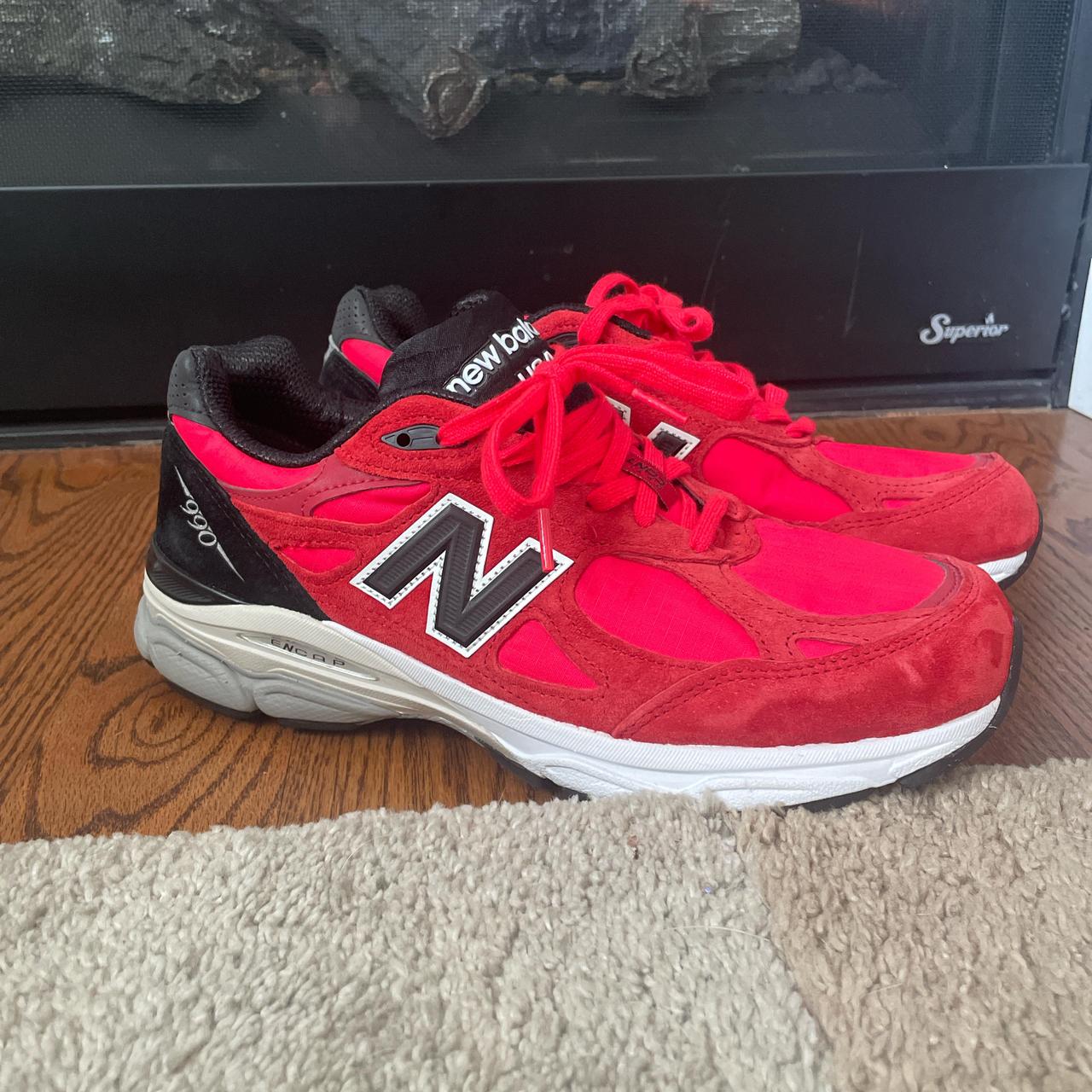 New balance 990 USA red sneakers#newbalance... - Depop