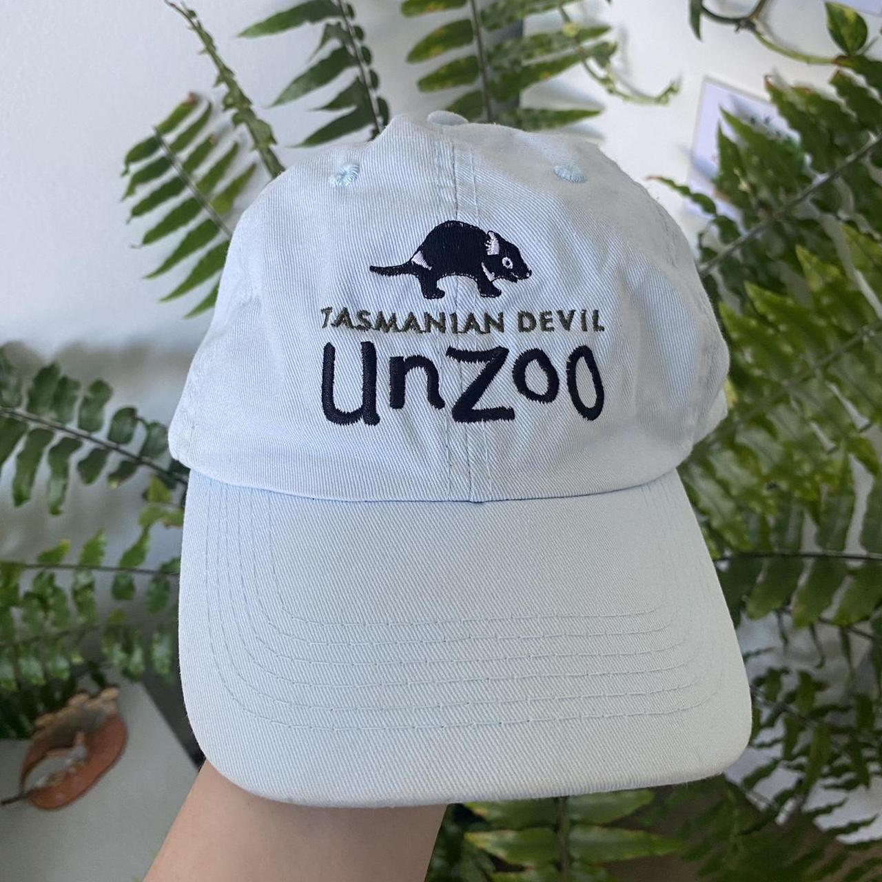 Embroidered Tasmania Devil Unzoo Light Blue Hat /... - Depop