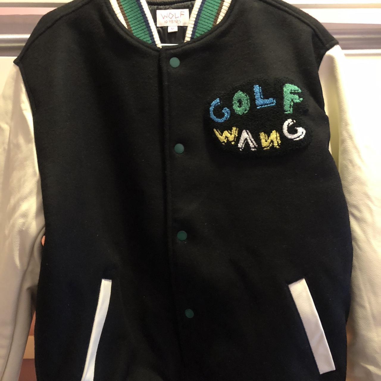 Medium T Letterman Jacket Wolf 10 Year Anniversary... - Depop