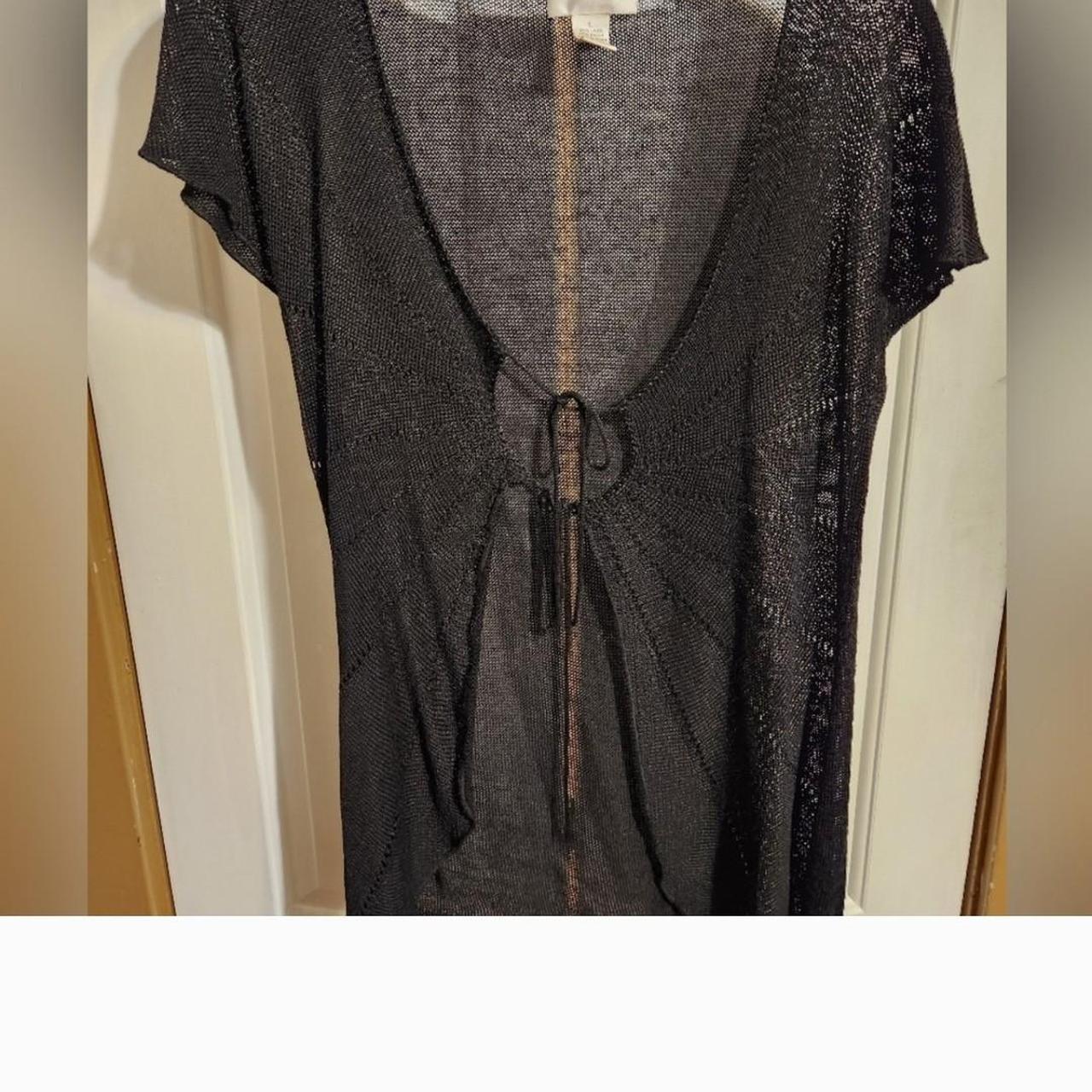 Kenar Black crocheted open weave cover up. - Depop